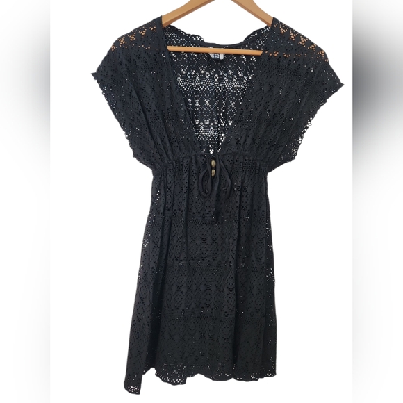 BECCA | Tops | Becca Black Lace Top Coverup | Poshmark